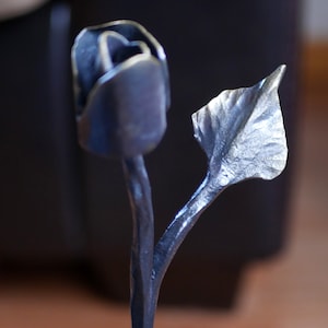 Metal Rose Sculpture * Forged Rose Art * Blacksmith Made * Metal ...