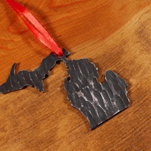 Hand Forged Michigan Ornament Michigan Decor Michigan Gifts Michigan ...