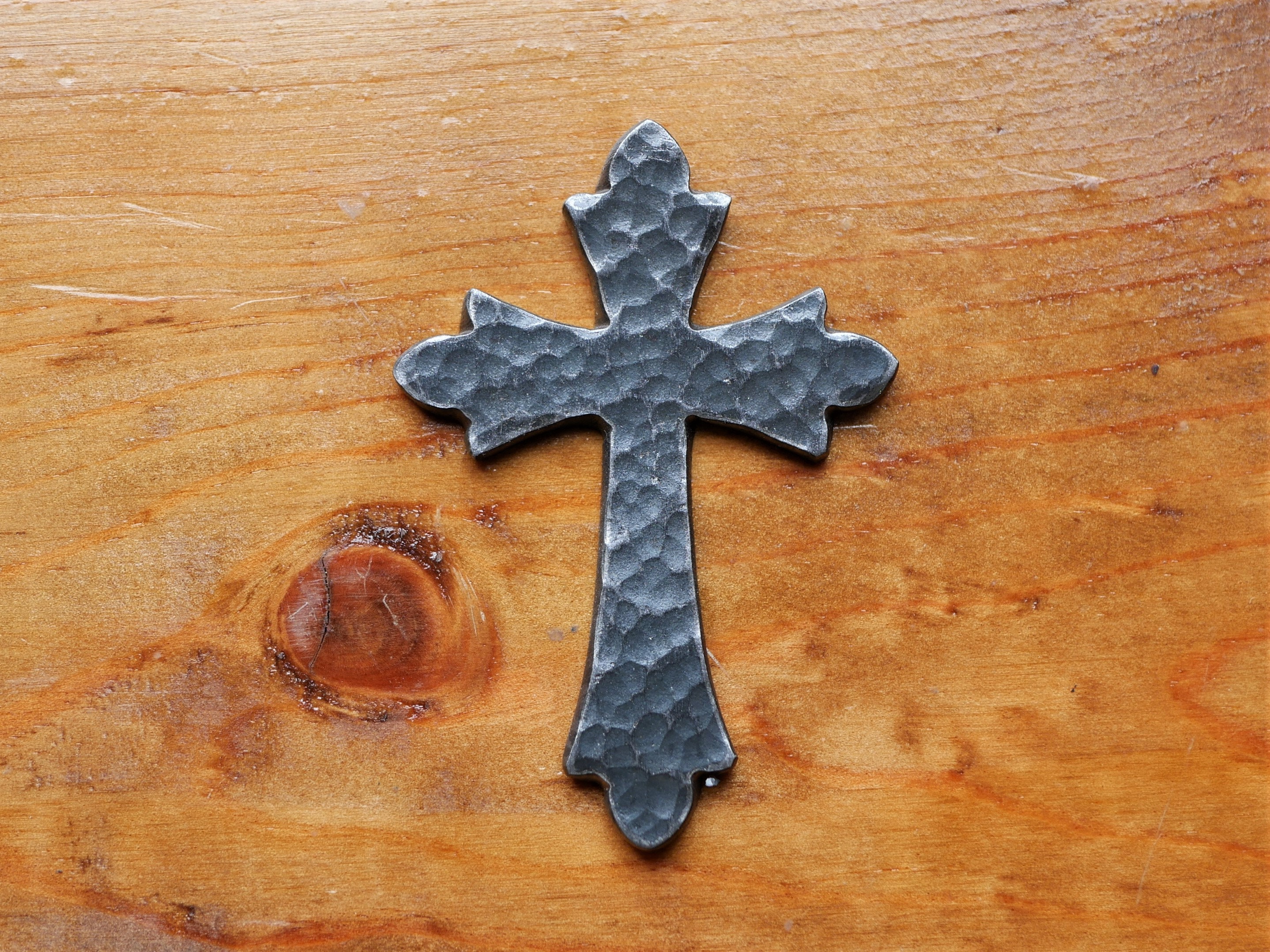Hand Forged Steel Cross Hammered Pocket Cross Small Cross - Etsy