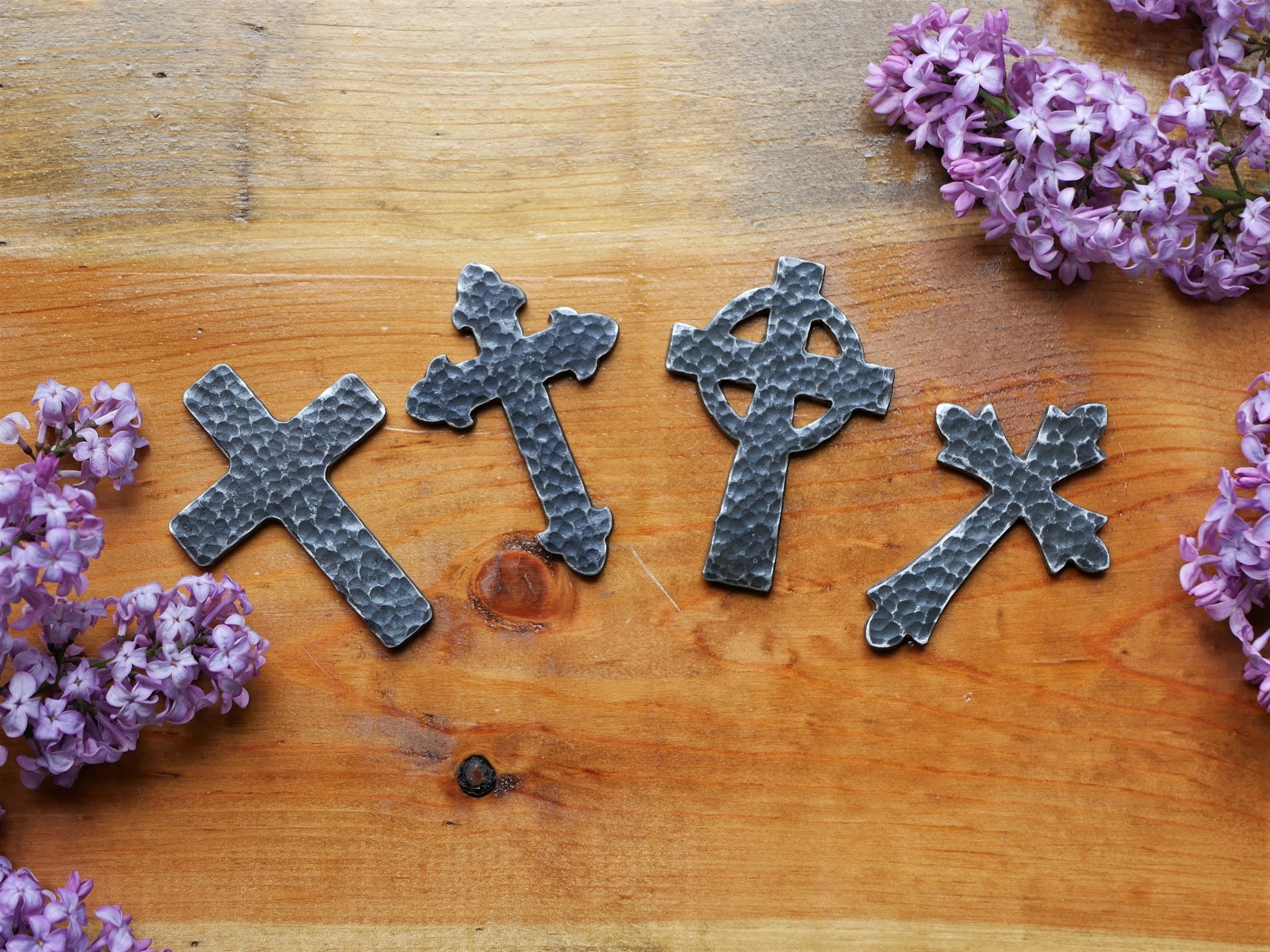 Hand Forged Steel Cross Hammered Pocket Cross Small Cross - Etsy