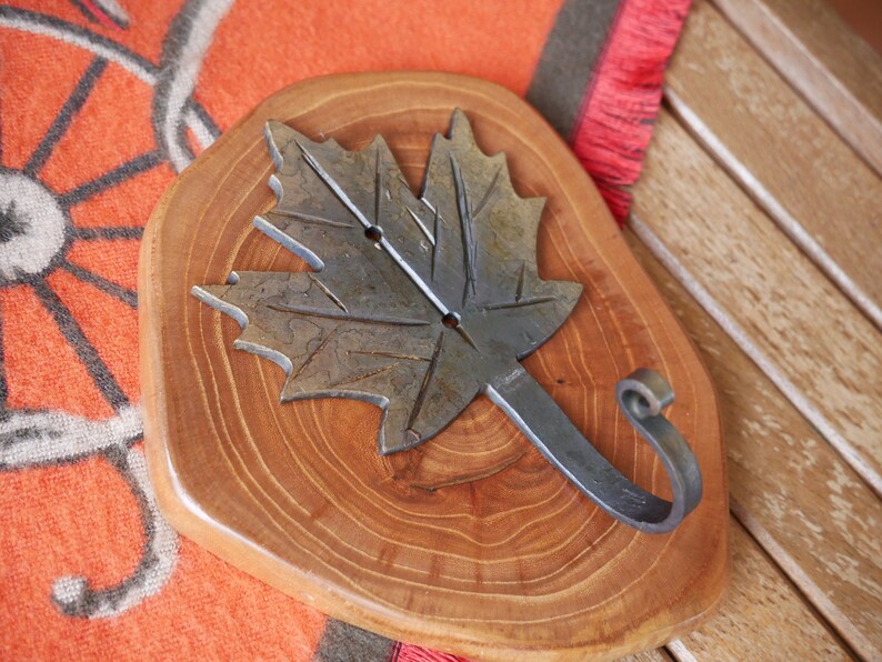 Maple Leaf Hook Hand Forged Hook Blacksmith Made Hook - Etsy