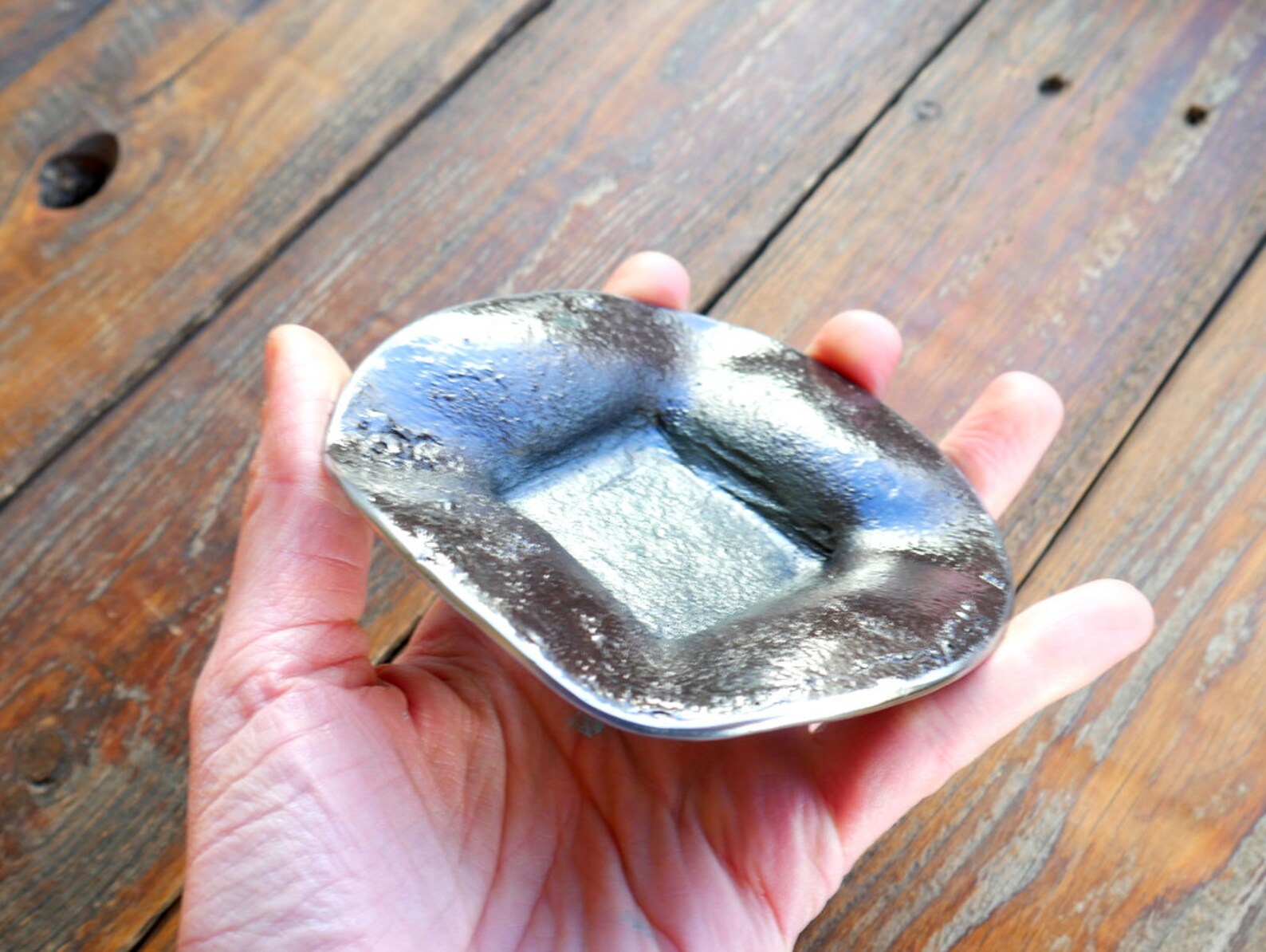 Jewelry Dish * Small Decorative Metal Steel Bowl * Hand Forged ...