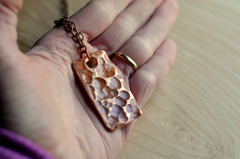 Hand Forged Necklace Pendant Copper Necklace Pendant | Etsy