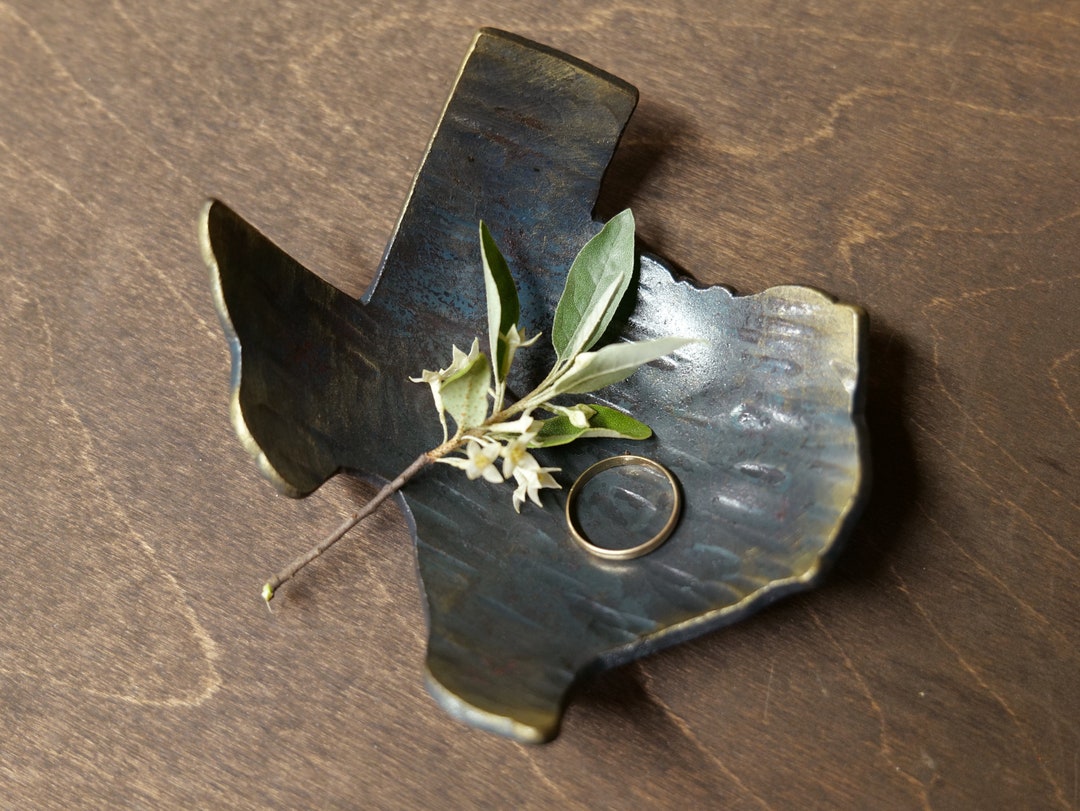 Hand Forged Texas Trinket Dish * Texas Decor * Texas Gifts * Texas Bowl ...
