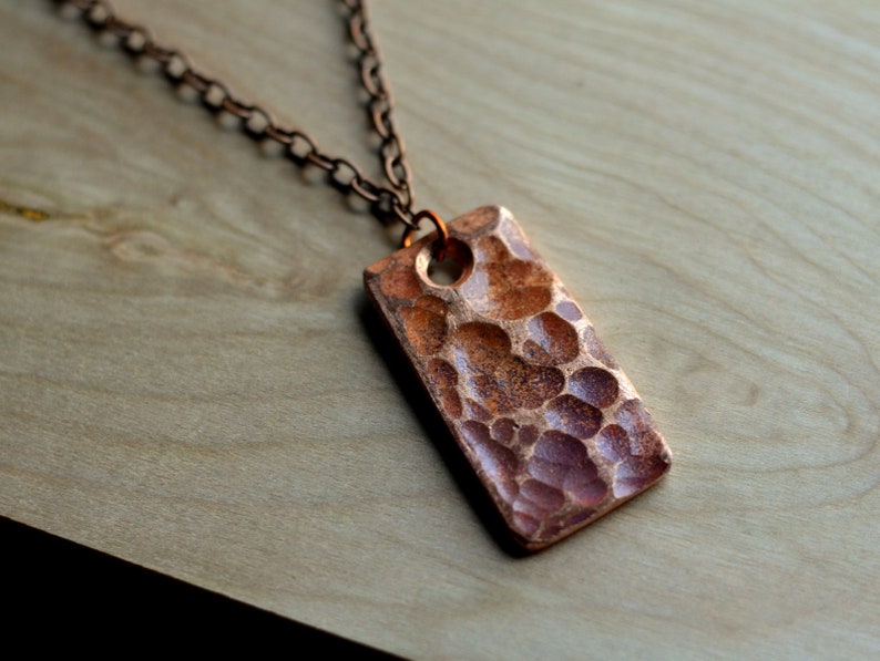 Hand Forged Necklace Pendant Copper Necklace Pendant | Etsy