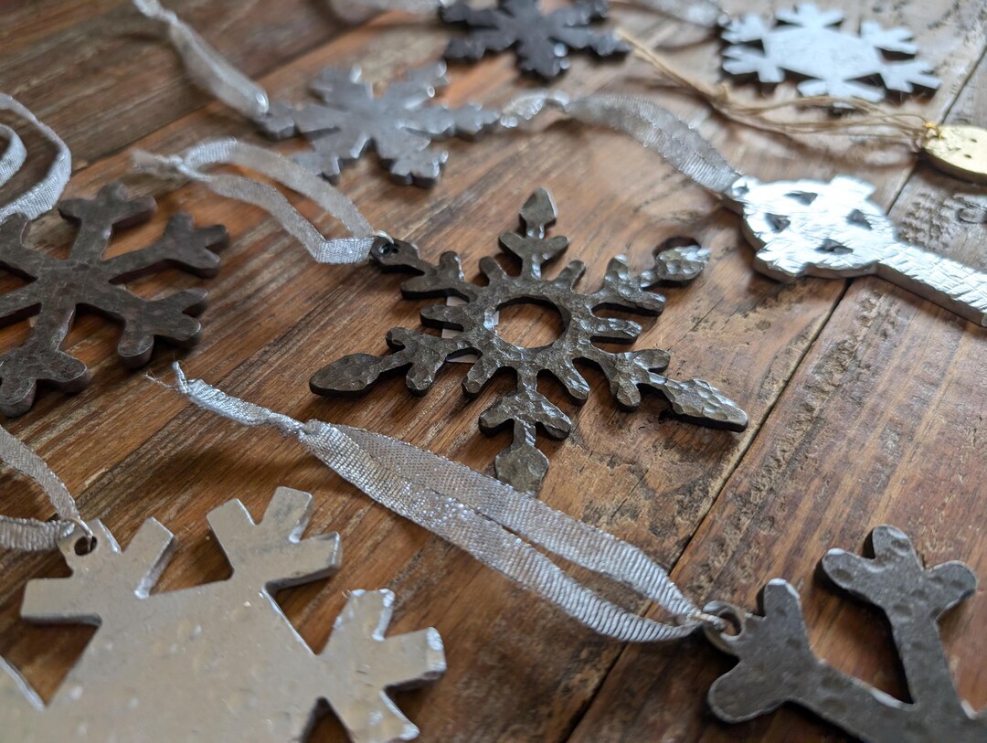 Hand Forged Snowflake Ornament Christmas Decor Winter Gifts Handmade ...