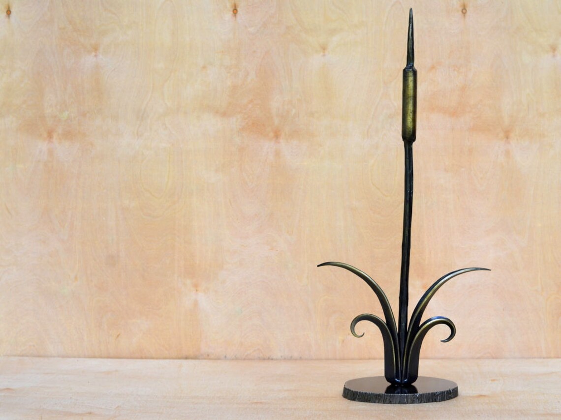 Hand Forged Cattail Sculpture Metal Cattail Sculpture - Etsy