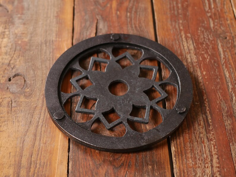 Flower Trivet * Metal Trivet for Hot Dishes * Black Trivet for Hot Pan ...