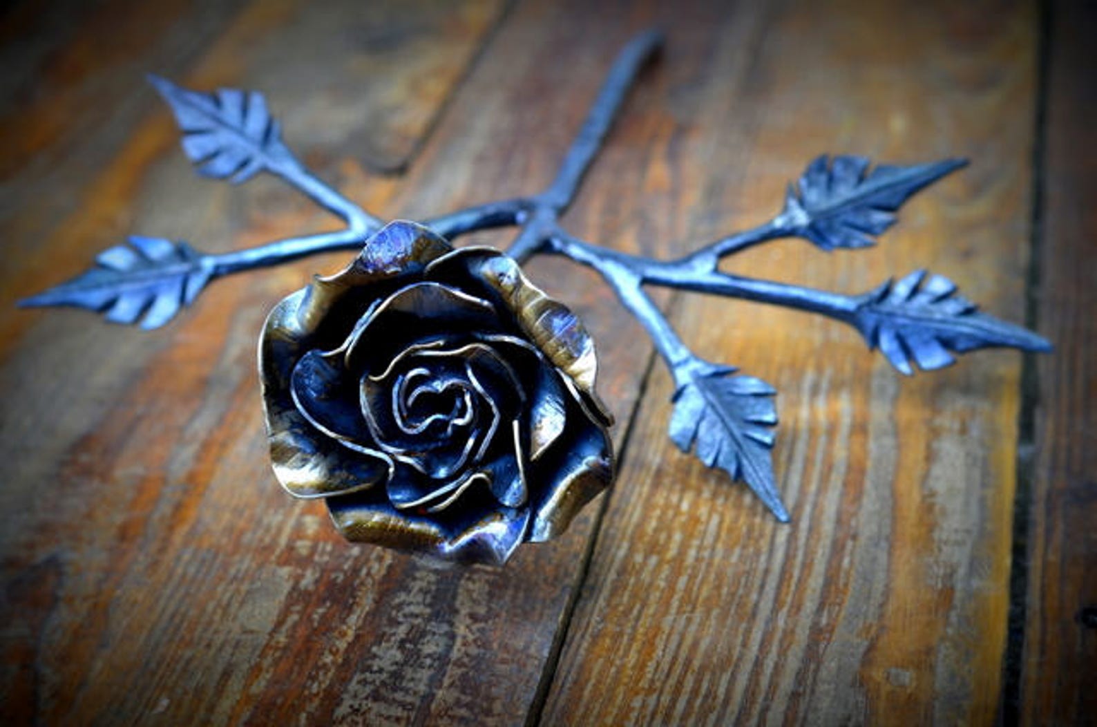 Metal Rose Steel Rose Rose Art Bloom Sculpture | Etsy