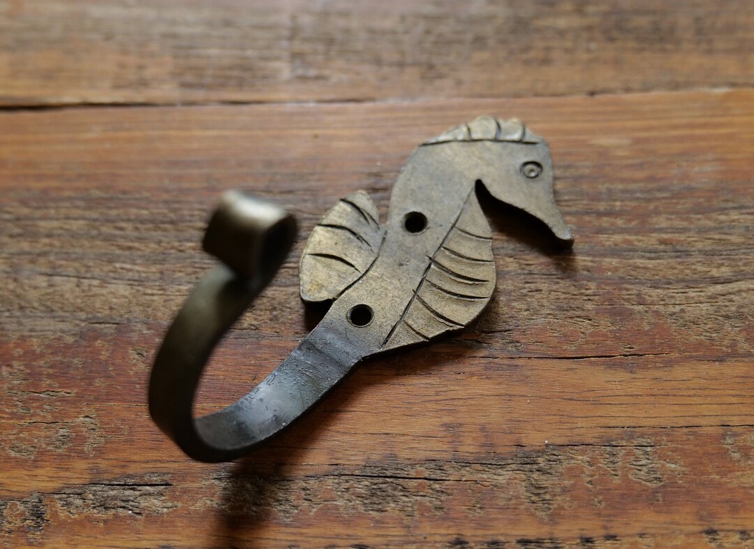 Hand Forged Seahorse Hook * Nautical Decor * Coastal Gifts * Nautical ...