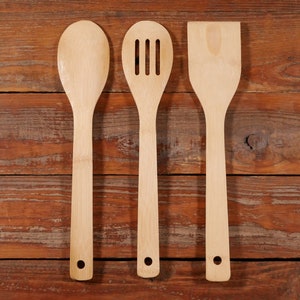 Wood Burned Snowflake Spoon Set * Winter Spoon * Wood Spoon Set * Wood ...
