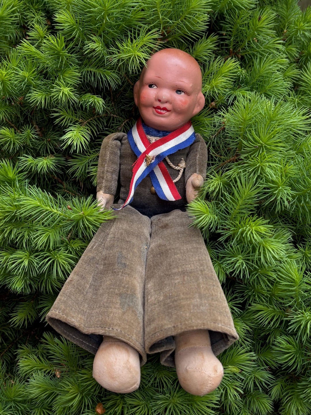 Vintage 1930 Norah Wellings Jolly Boy Sailor Doll – 10” Navy Velvet ...