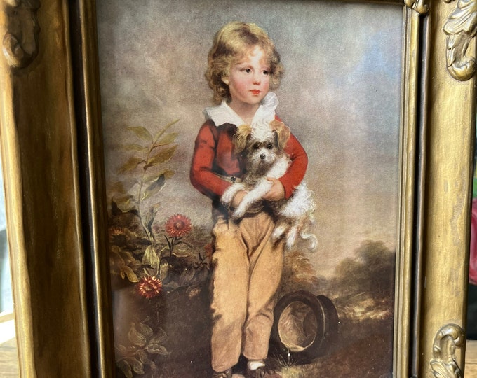 Vintage Master Simpson Arthur Devis Boy With Dog and Top Hat Print in ...