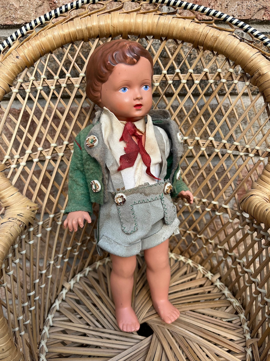1950 Vintage Schildkrot Turtle Mark T-25 Celluloid German Boy Doll 10 ...