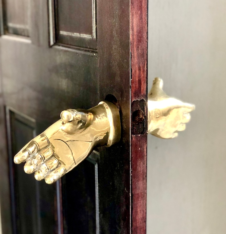 Door Handle BRONZE HAND MADE Sculpture Art Exterior Interior Home Decor ...