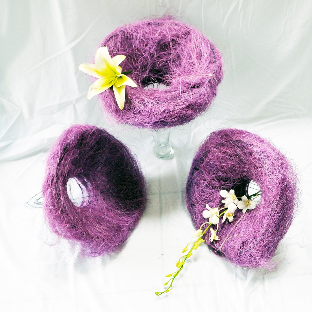 12 Pcs Sisal Flowers Bouquet Holder Florist Floral 30cm PURPLE - Etsy UK