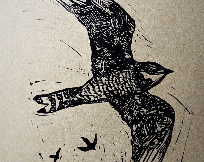 Common Nighthawk on Kraft - Etsy