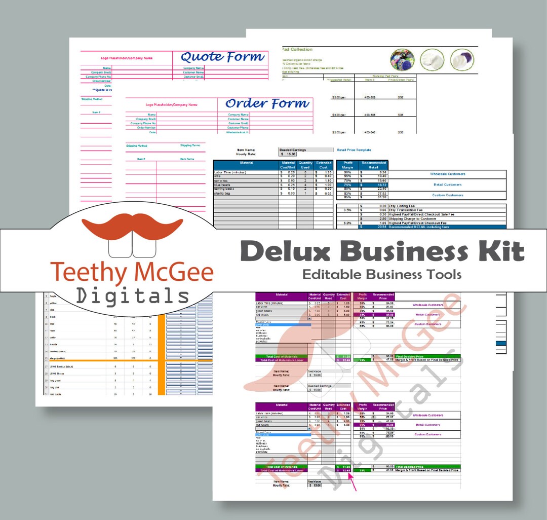 Delux Seller's Business Kit - Editable 6 Documents - Inventory Tracker ...