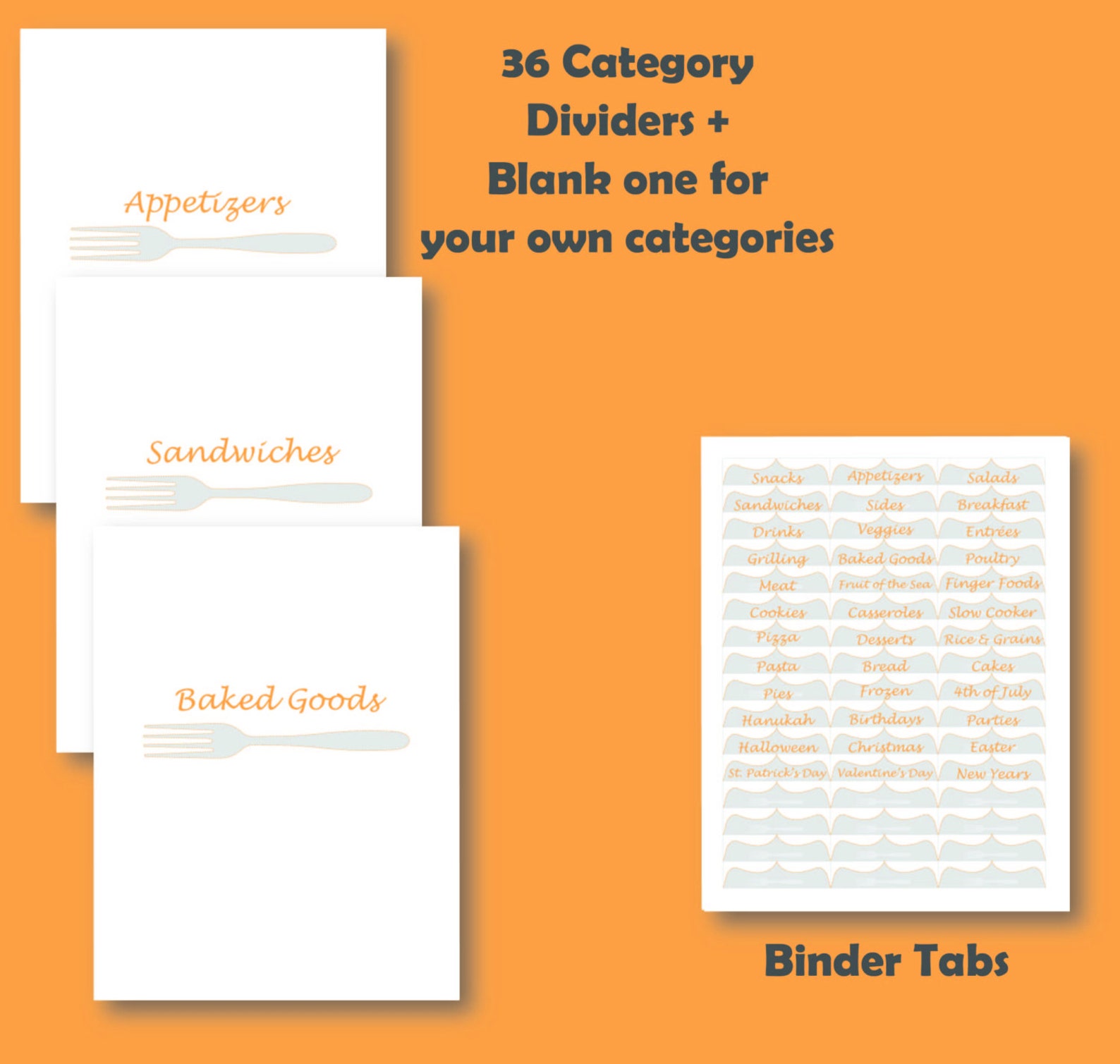 Recipe Binder Kit - Instant Download to Organize Your Kitchen in Grey ...