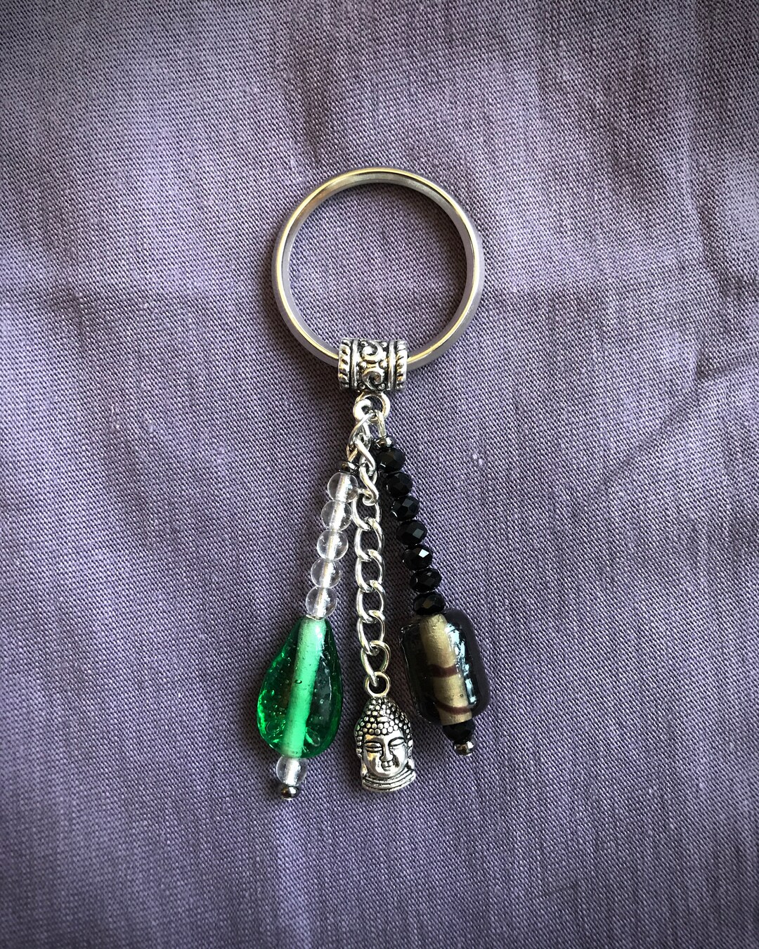 Skygrass Buddha Key Ring With Charms - Etsy