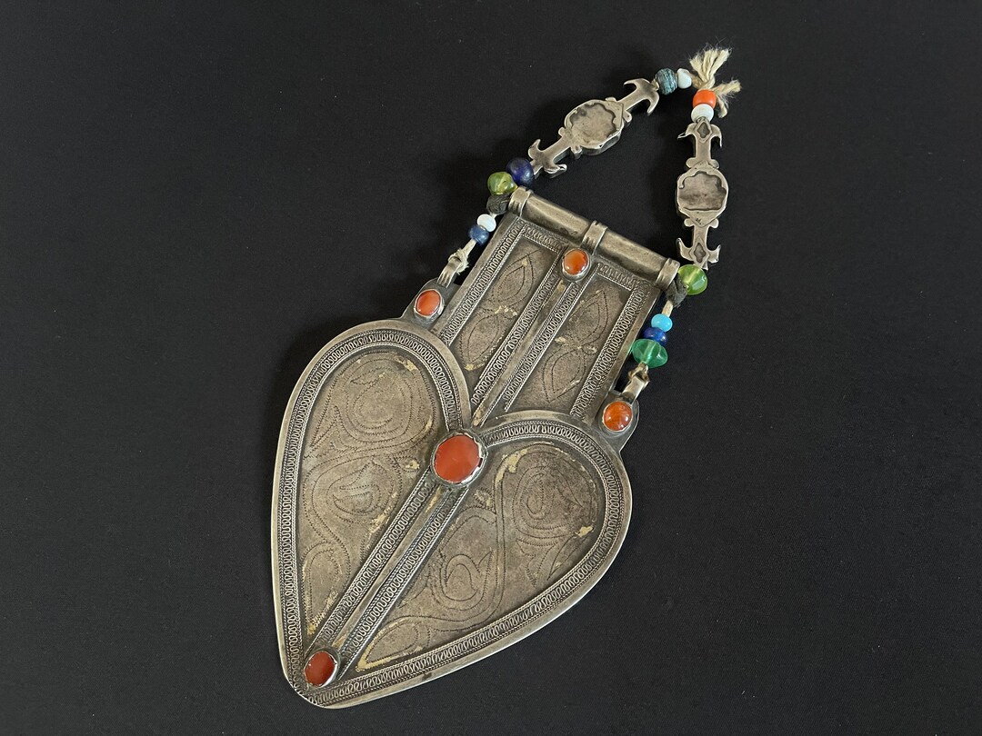 Antique Turkmen - Tekke Tribe Silver Asyk Pendant - Free Shipping. - Etsy