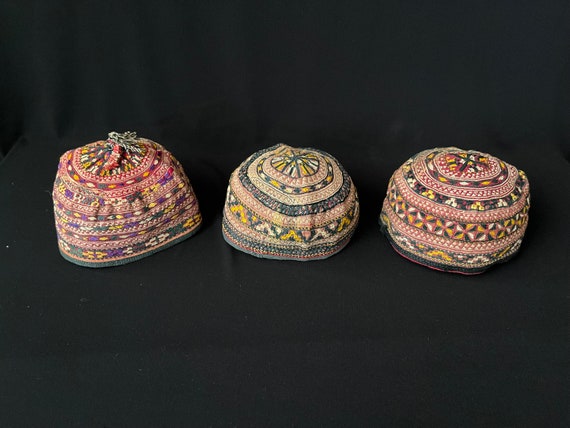 Antique Traditional Turkmen Hats & Skullcaps - Free S… - Gem