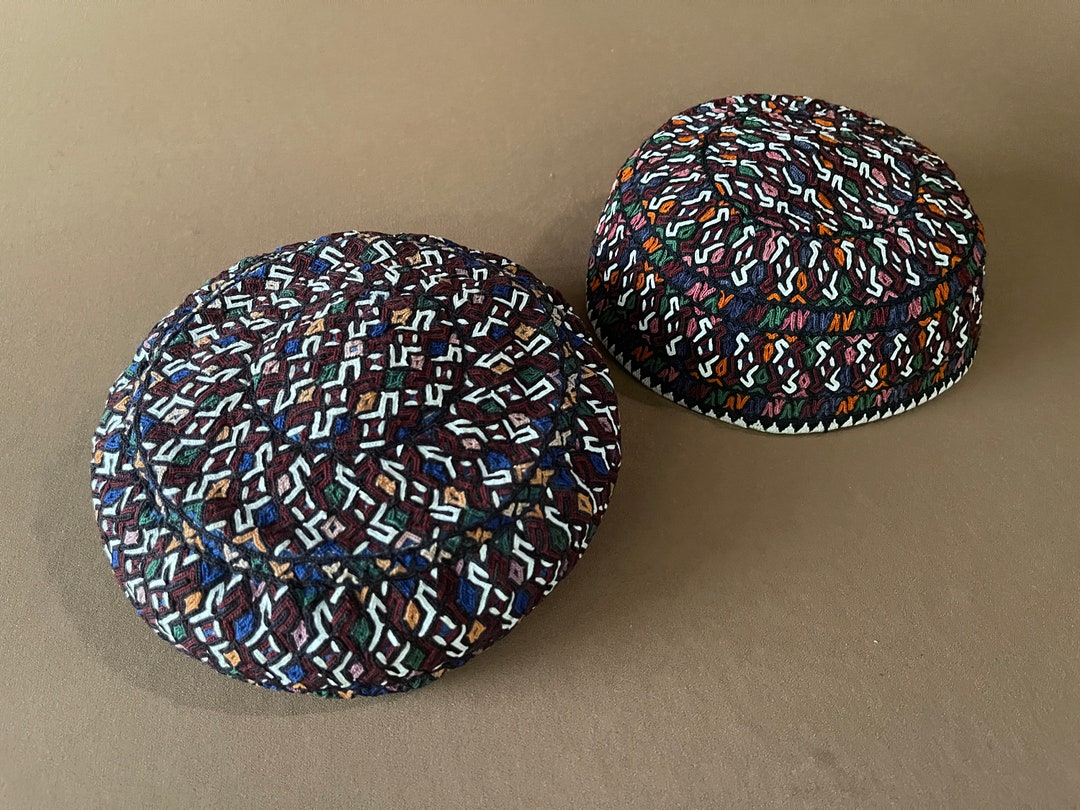 Turkmenistan - Yomud Tribal Silk Embroidered Skullcaps & Hats ...