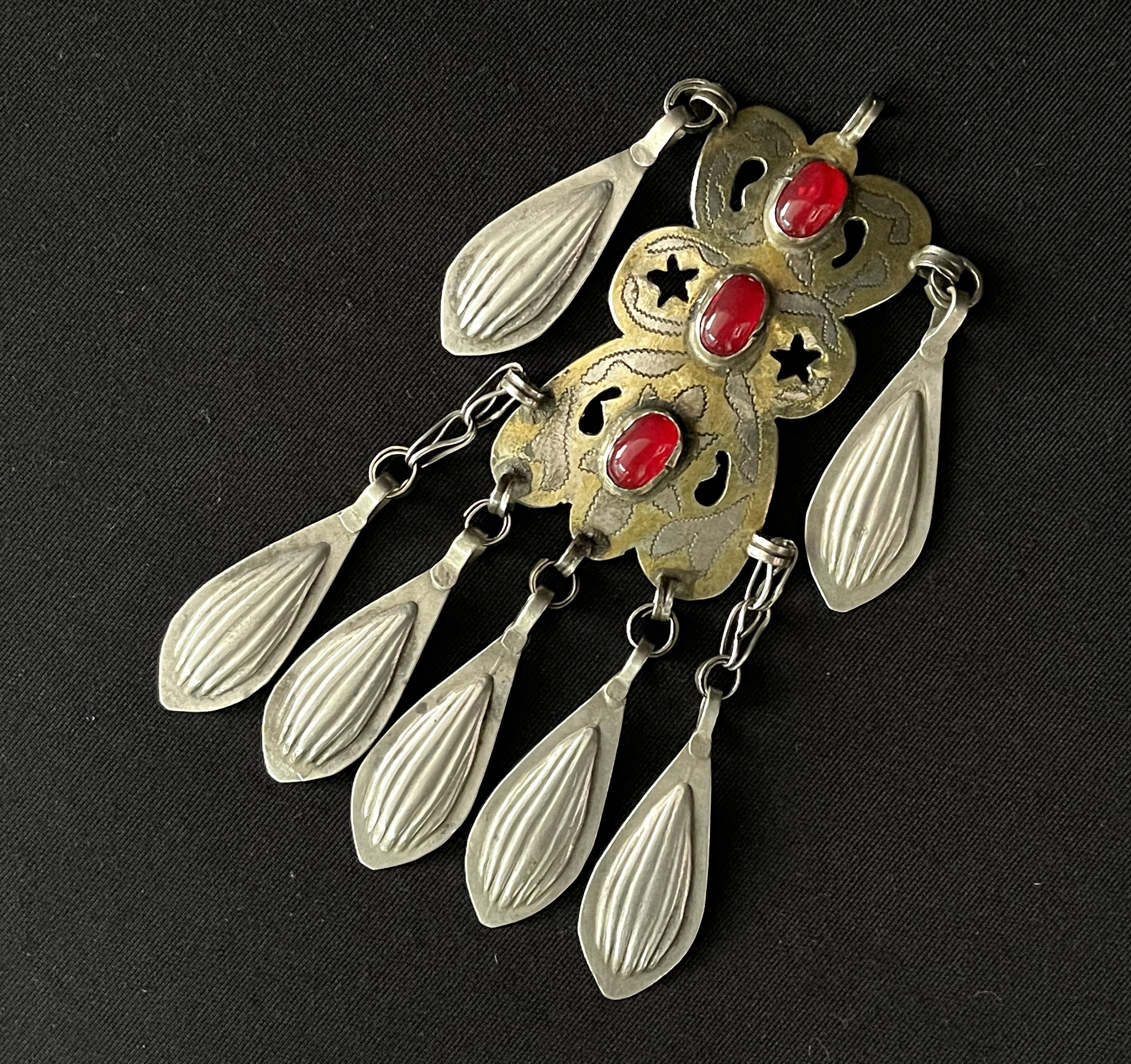 Ethnic Turkmen Silver Traditional Pendant Free Shipping. - Etsy Canada