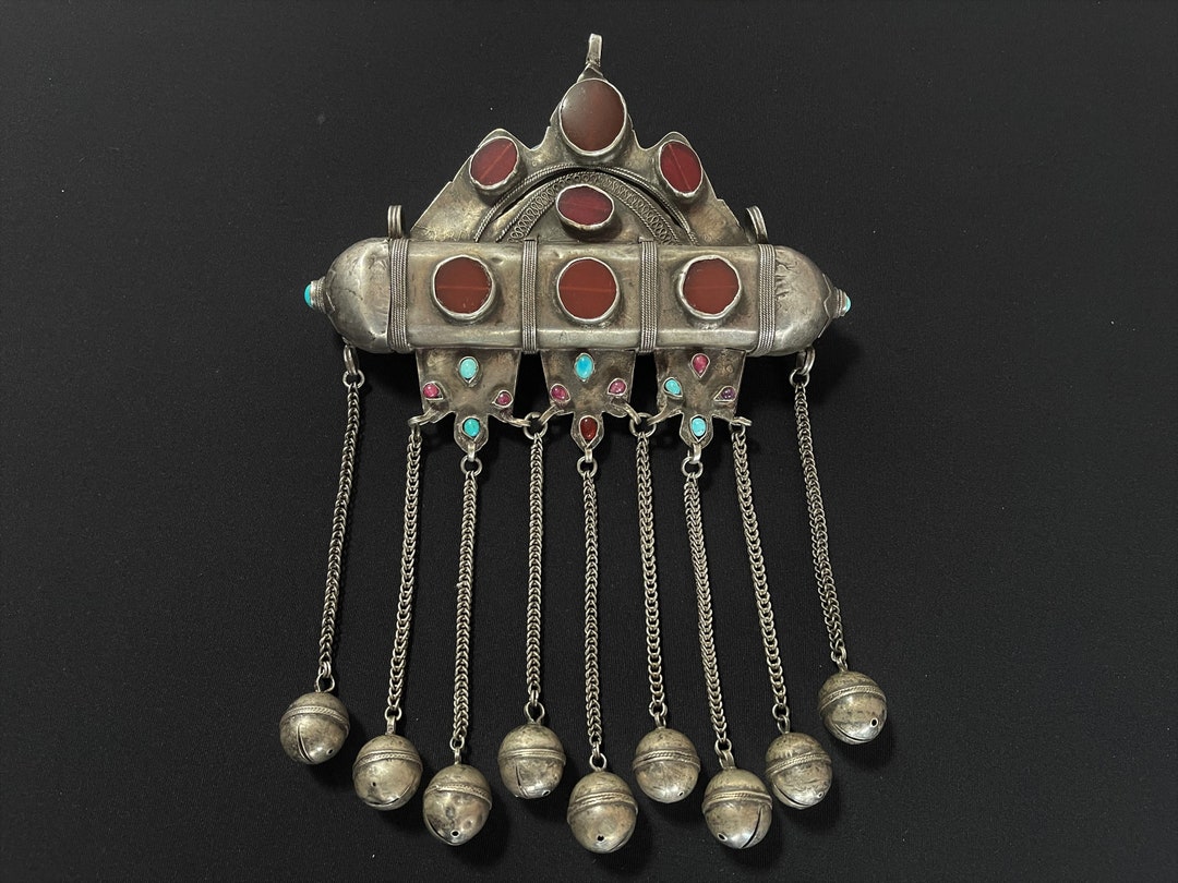Antique Turkmen Silver Amulet Tumar Pendant - Free Shipping. - Etsy