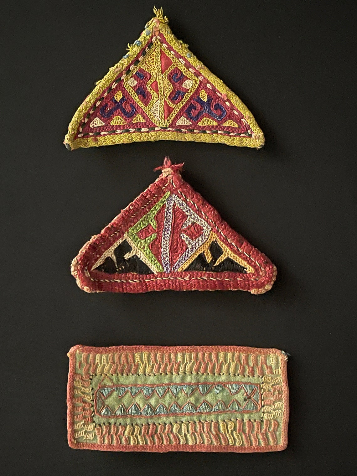 A Set of Antique Traditional Silk Embroidered Amulets Free Shipping. - Etsy