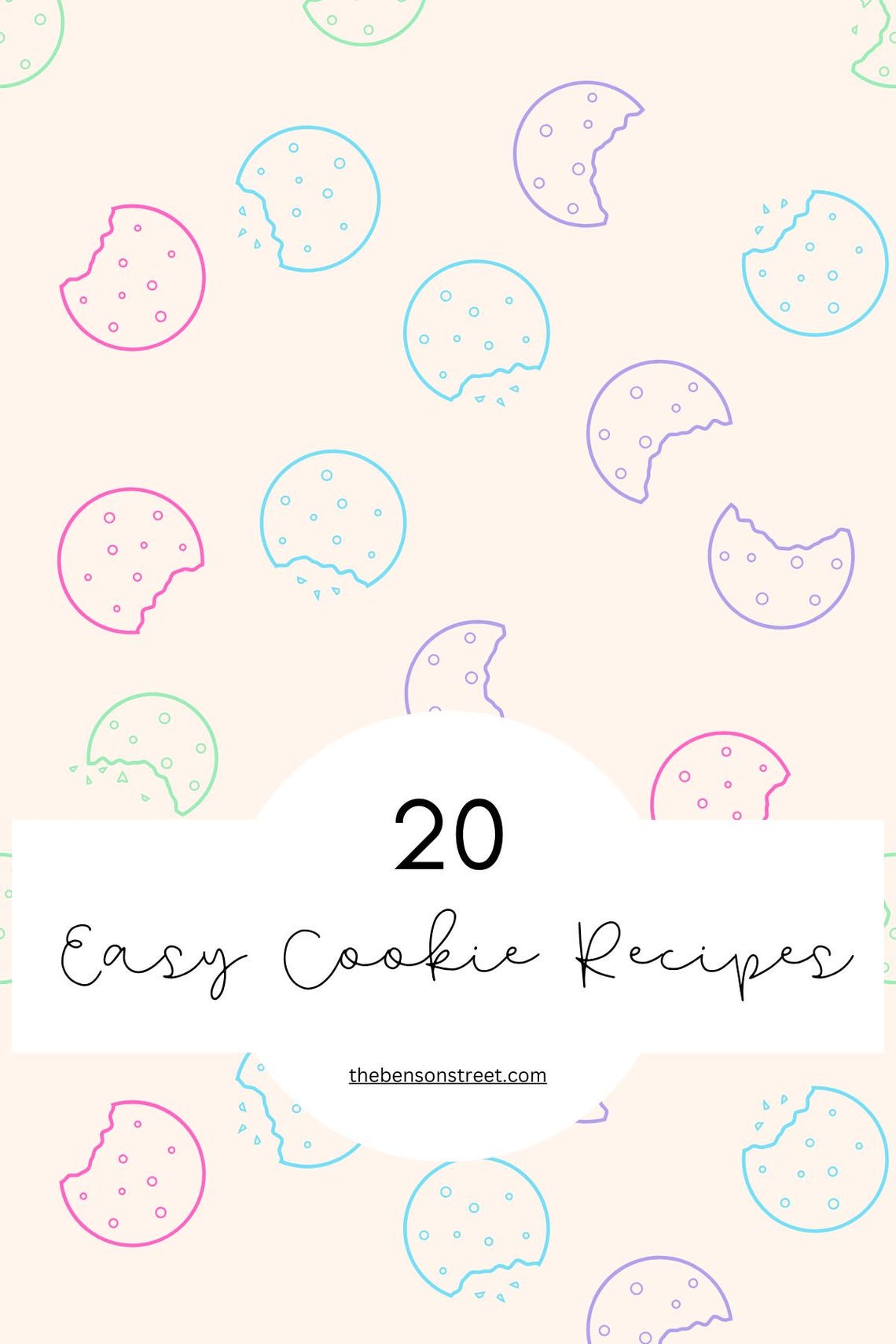 20 Easy Cookie Recipes Printable Recipe Book (digital Download/pdf File ...
