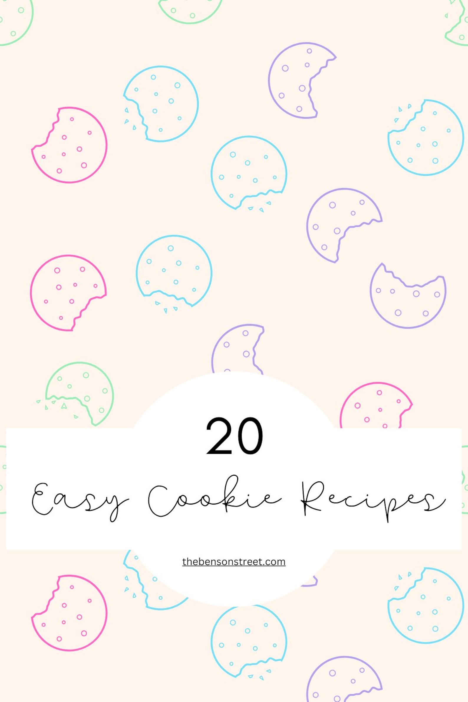 20 Easy Cookie Recipes Printable Recipe Book (digital Download/pdf File ...
