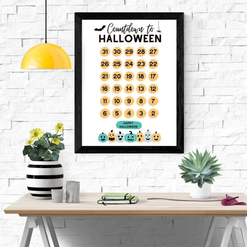 Halloween Countdown / Printable Halloween Countdown / Halloween Advent ...