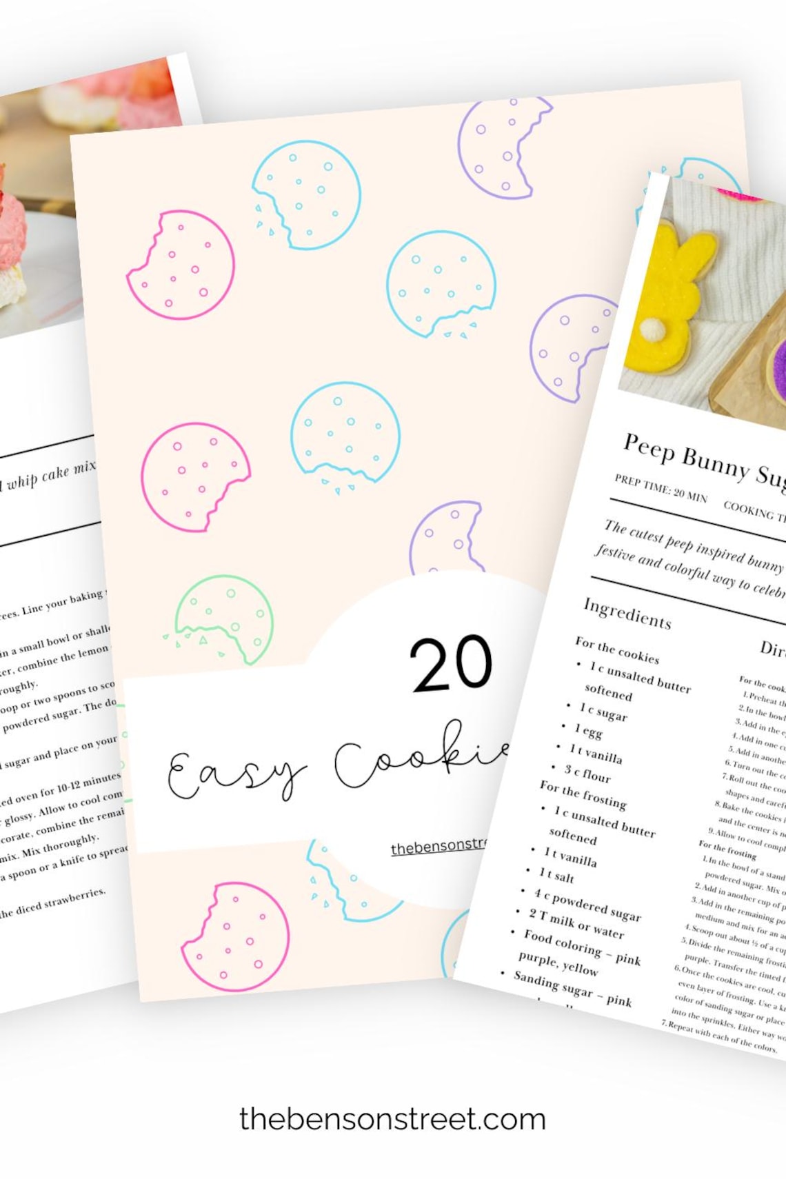 20 Easy Cookie Recipes Printable Recipe Book (digital Download/pdf File ...