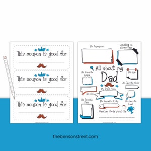 All About My Dad | Father's Day Coupons | Father's Day Questionnaire ...