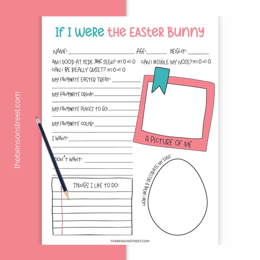 If I Were the Easter Bunny Worksheet | Easter Writing Activity | Easter ...