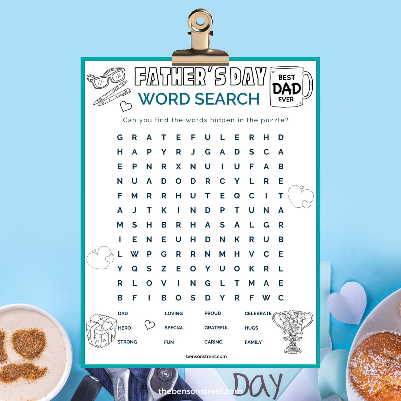 Father's Day Word Search | Word Search Game | Father's Day Game | Word ...