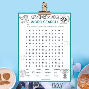Father's Day Word Search | Word Search Game | Father's Day Game | Word ...