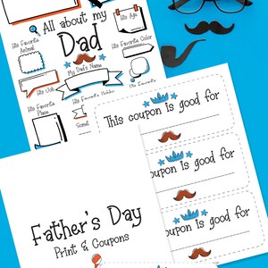All About My Dad | Father's Day Coupons | Father's Day Questionnaire ...