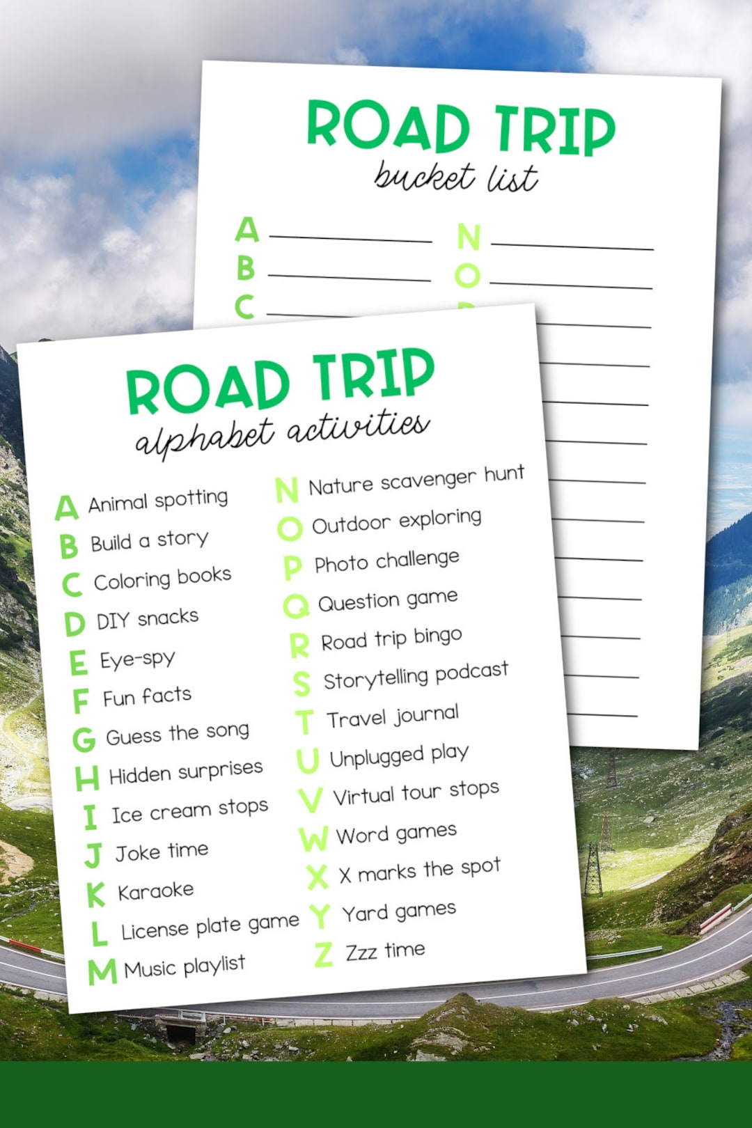 Printable ABC Road Trip Scavenger Hunt. Road Trip Games. Road Trip Book ...