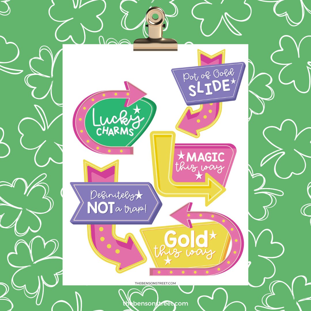 Printable Leprechaun Trap Signs | Leprechaun Trap | Leprechaun Signs ...