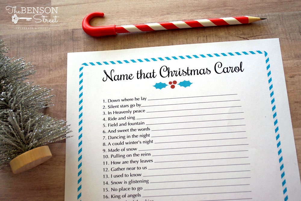 Name That Carol Printable Game / Christmas Party Games Printable ...