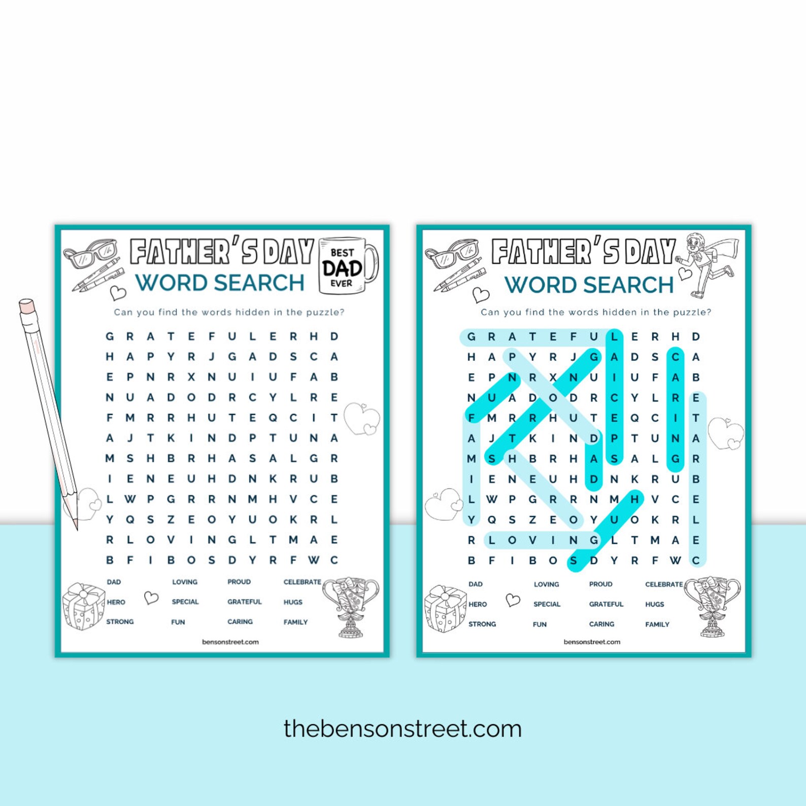 Father's Day Word Search | Word Search Game | Father's Day Game | Word ...