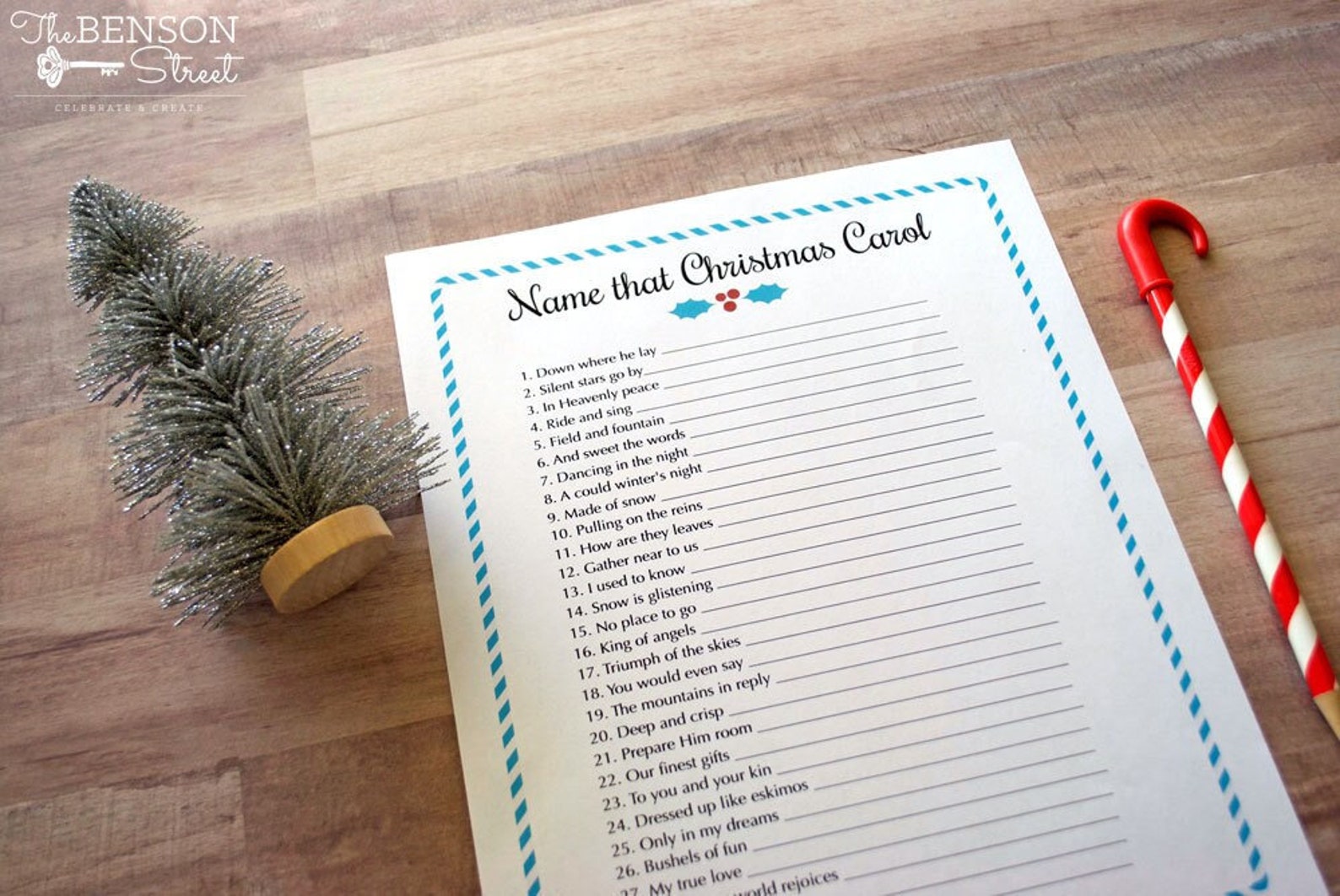 Name That Carol Printable Game / Christmas Party Games Printable ...