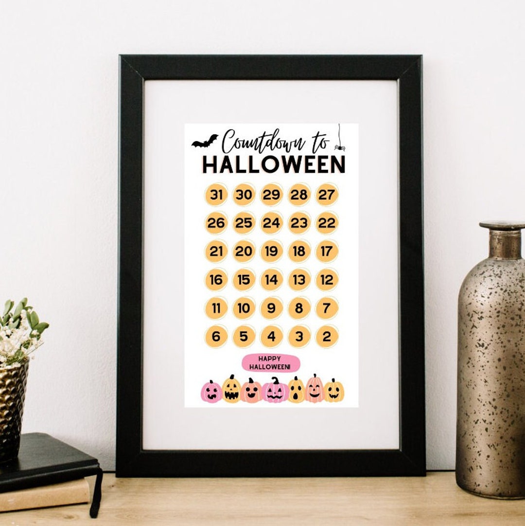 Halloween Countdown / Printable Halloween Countdown / Halloween Advent ...