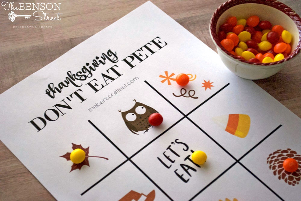 Printable Thanksgiving Don't Eat Pete/thanksgiving Games Printable ...