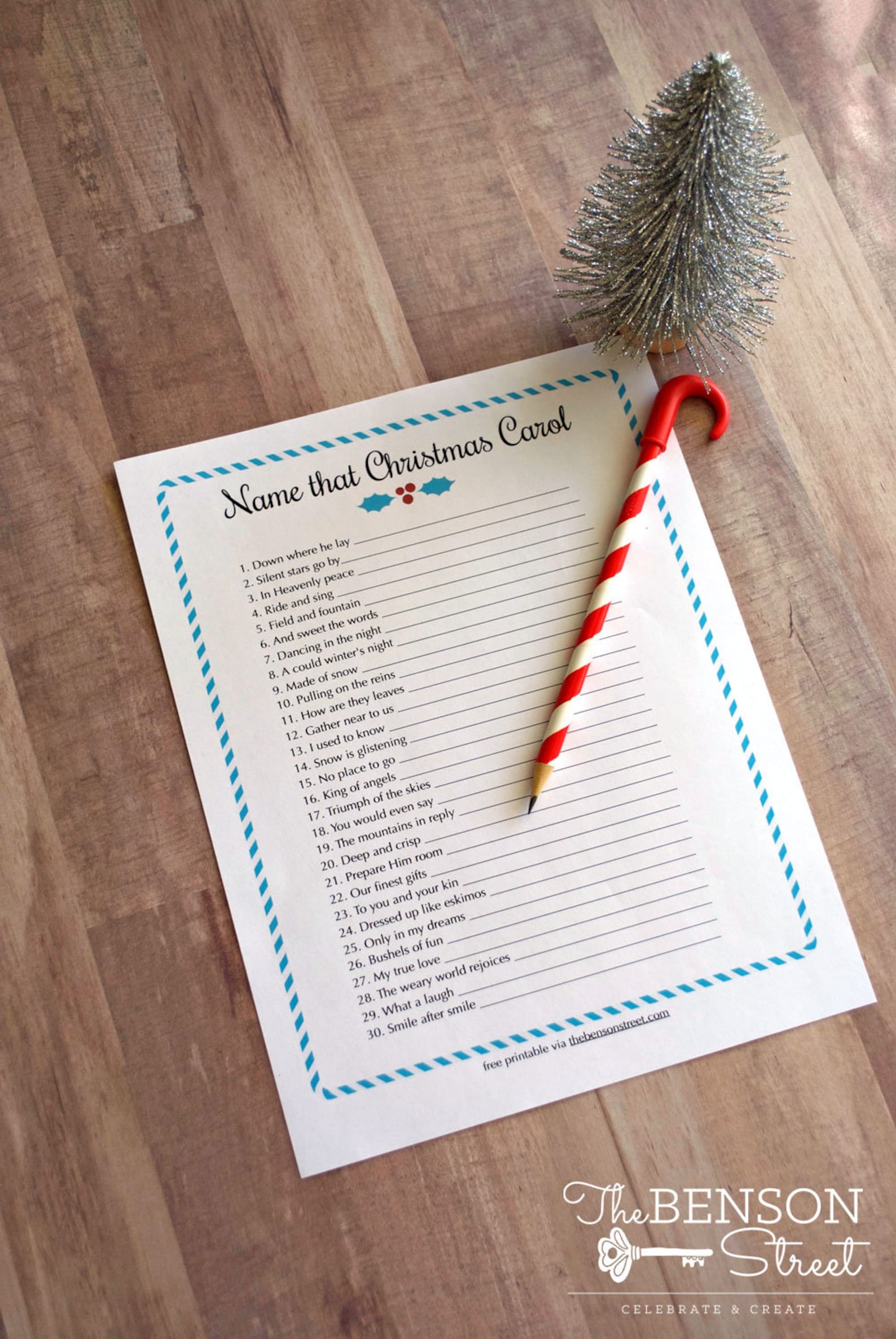 Name That Carol Printable Game / Christmas Party Games Printable ...