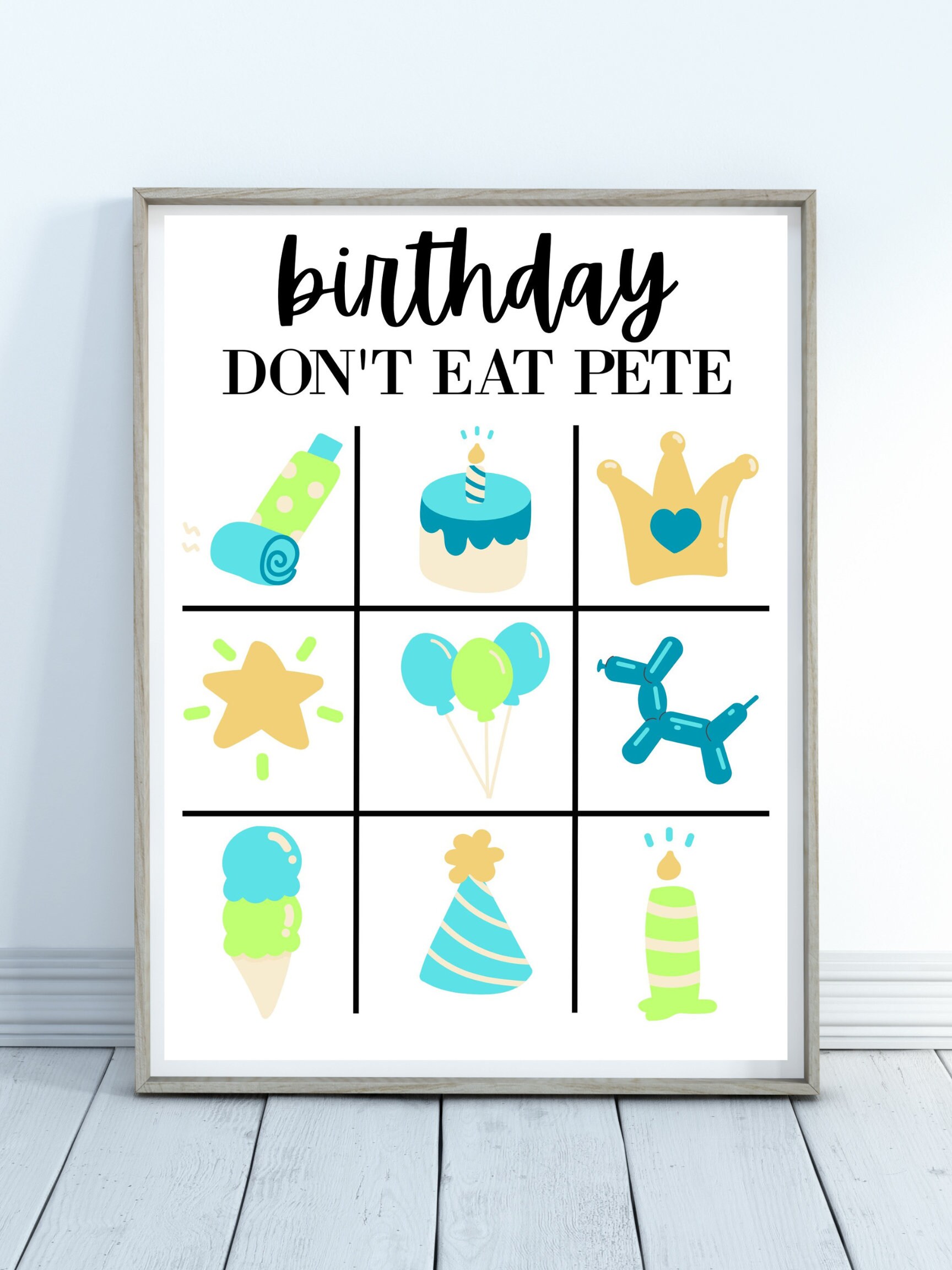 Boy Birthday Don't Eat Pete / Printable Birthday Games / Printable ...