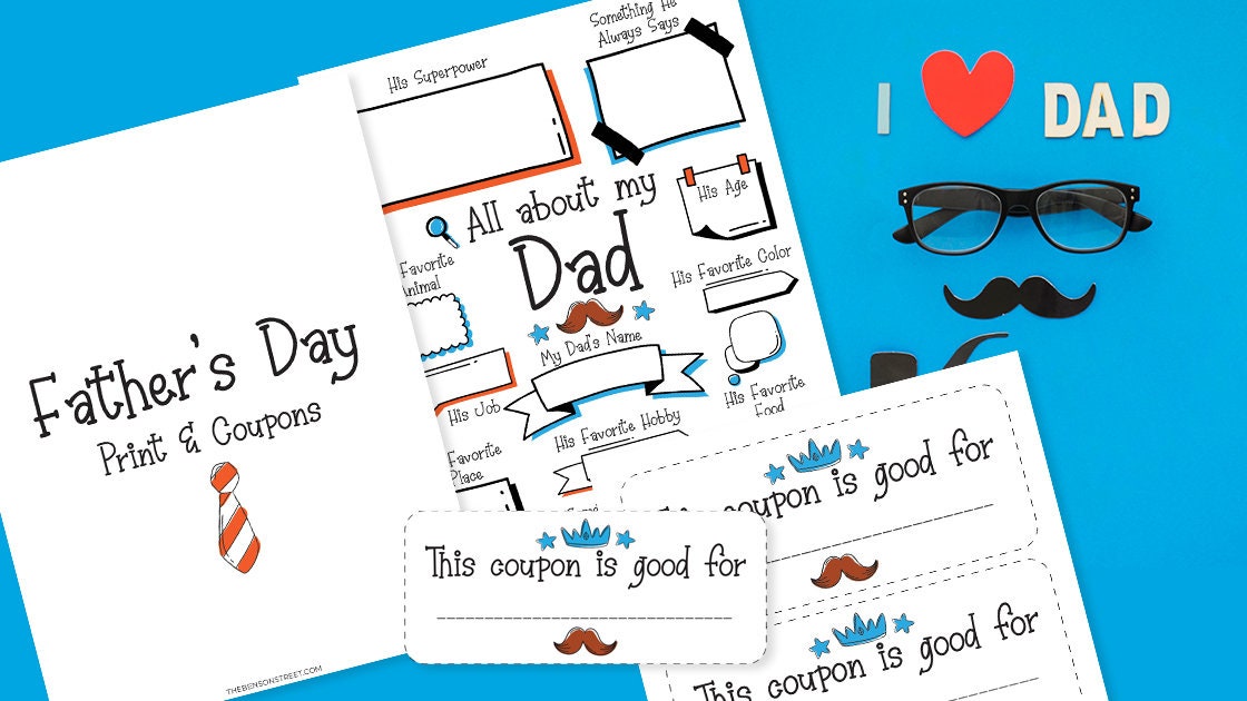 All About My Dad Father's Day Coupons Father's Day Questionnaire Father ...