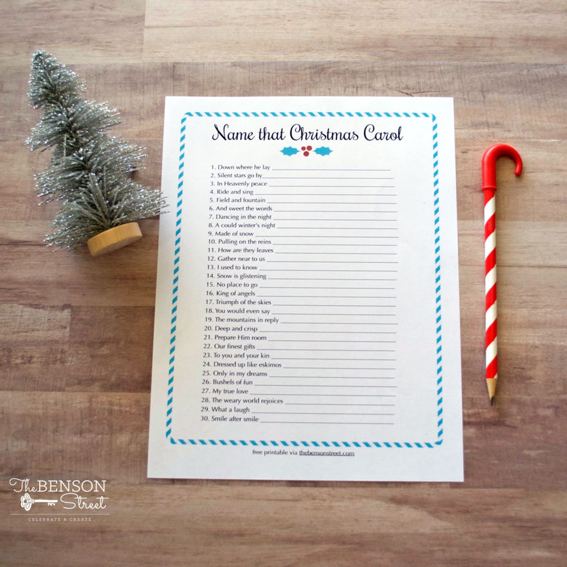 Name That Carol Printable Game / Christmas Party Games Printable ...
